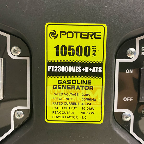 قیمت+موتور برق بنزینی پوتر 10.5کیلووات مدل PT23000VES+R+ATS